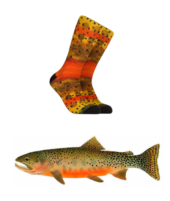 Cutthroat Trout Socks - Novelty Fish Socks- Gifts for Fishermen – Reel ...