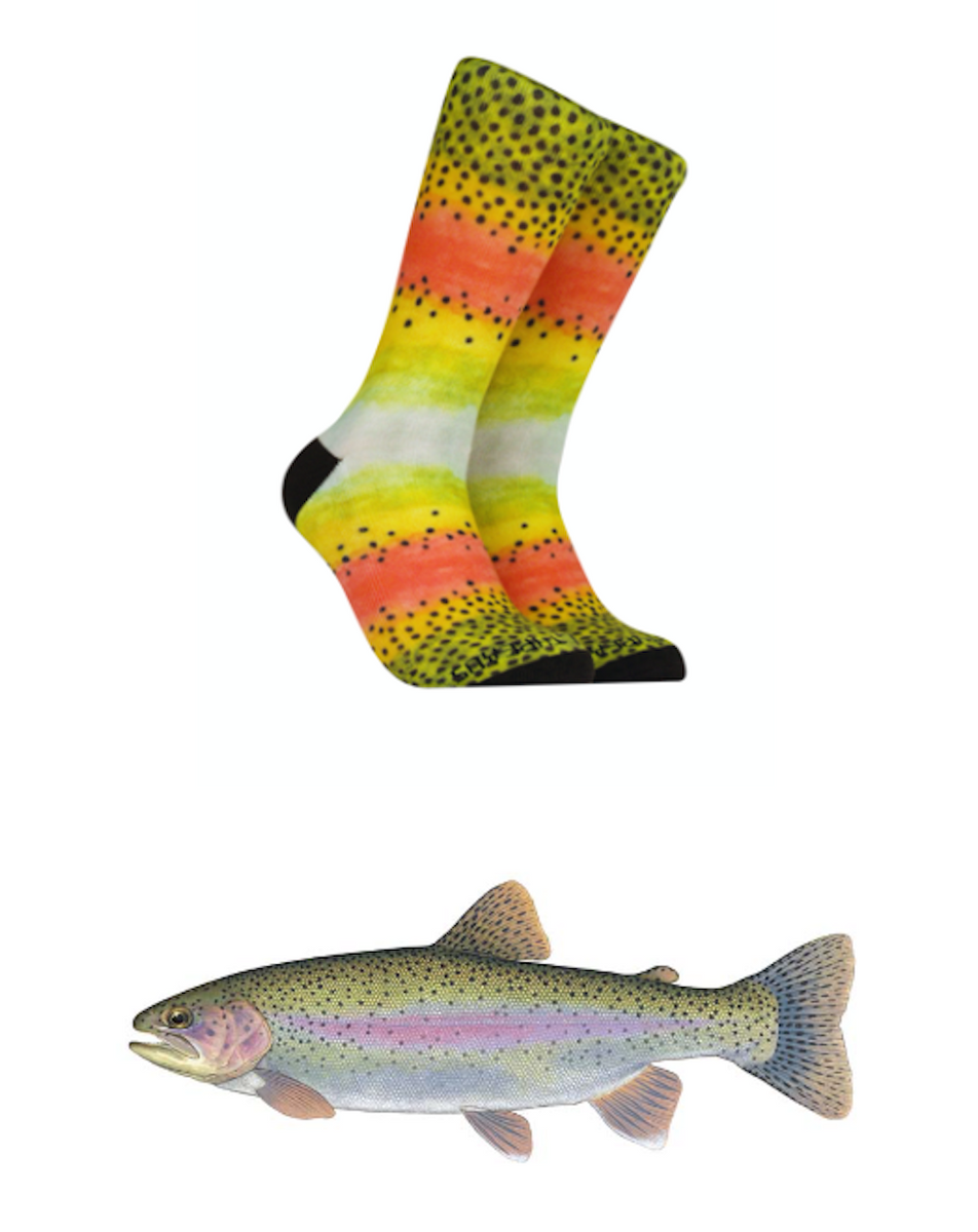 Fresh Water Fish Socks | Rainbow Trout | Gifts for Anglers – Reel Threads